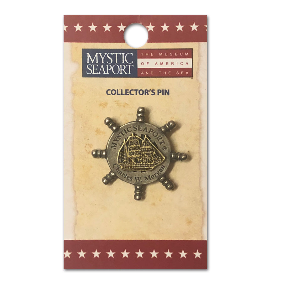 Charles W. Morgan Ship Wheel Pin – Mystic Seaport Museum